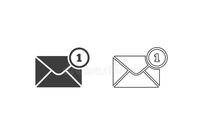 Email Message Icons Flat Design or Email Message Icons. 2 Style of ...