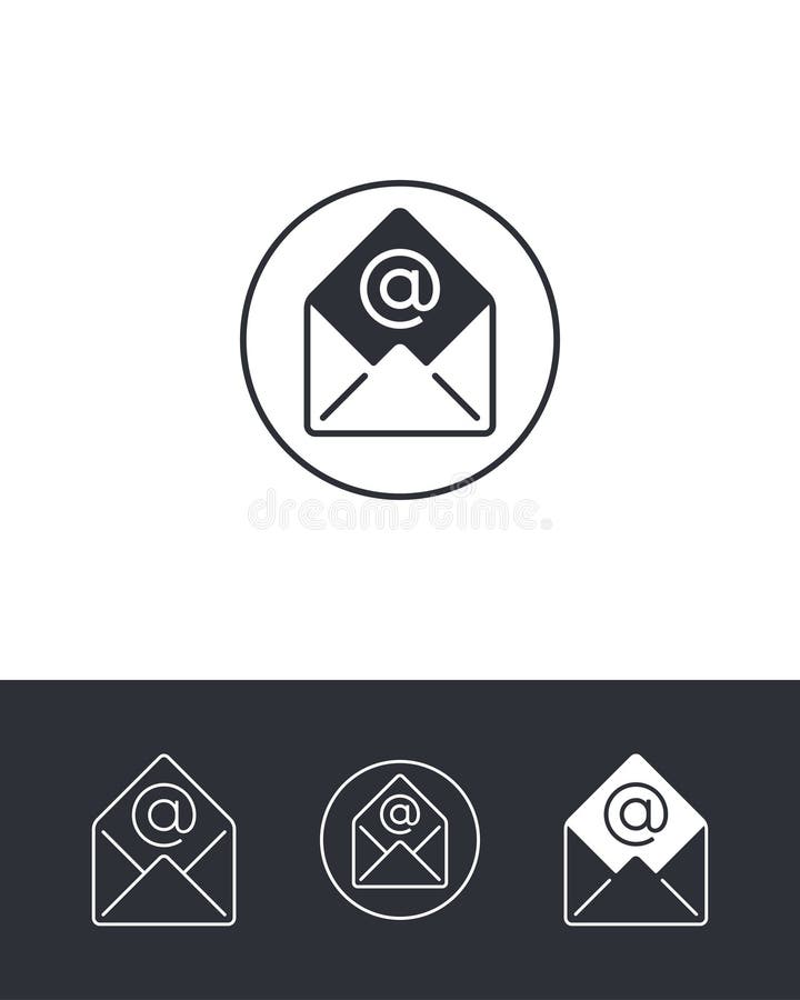 Email and Message Icons stock illustration. Illustration of support ...