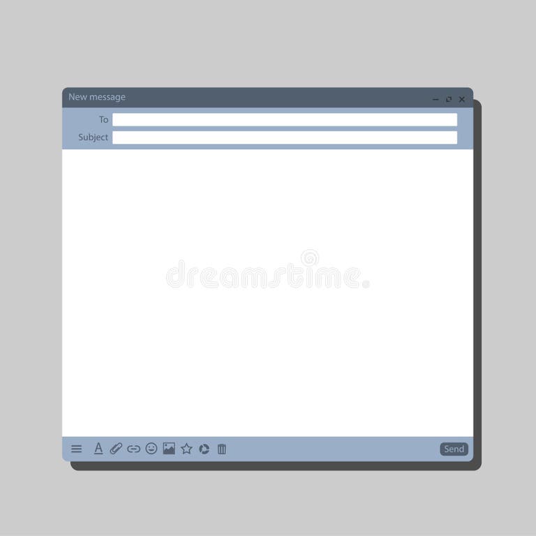 Email message interface stock vector. Illustration of template - 126098266