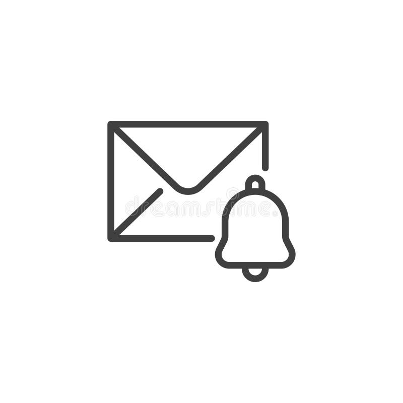 Thin Line Email Notification Icon Stock Illustrations – 1,061 Thin Line ...