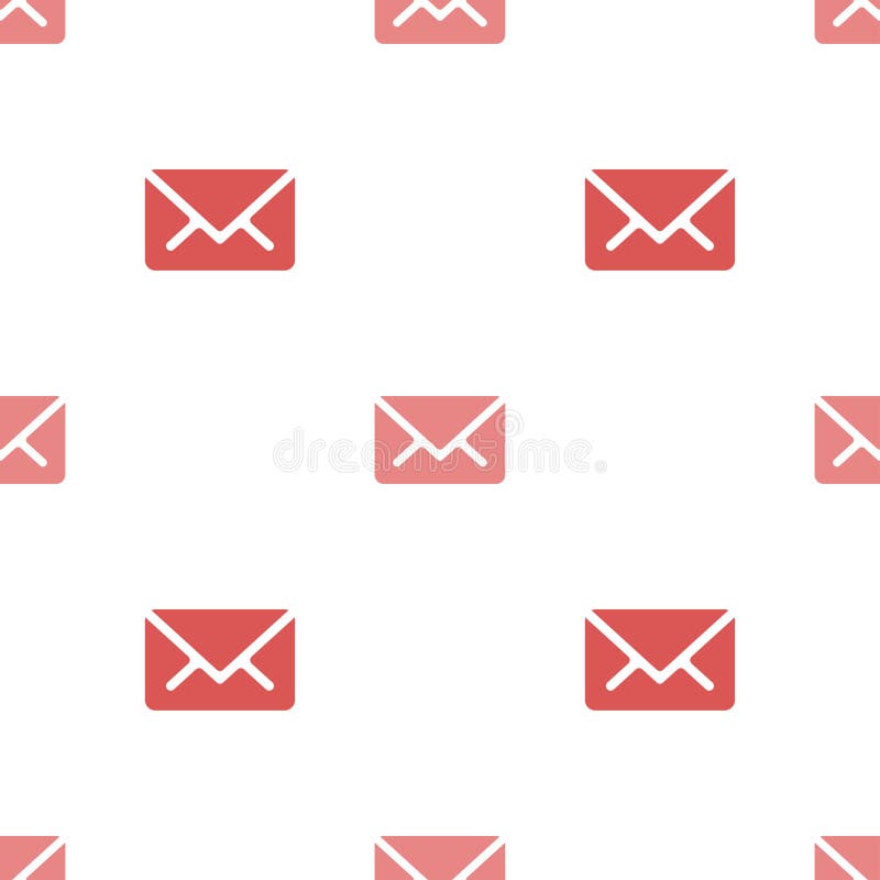Email Message Seamless Blue Pattern on White Background Mail Letter ...