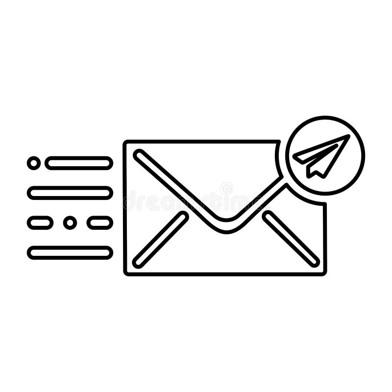 Email, Message, Send Mail, Sent Outline Icon. Line Vector Design. Stock ...