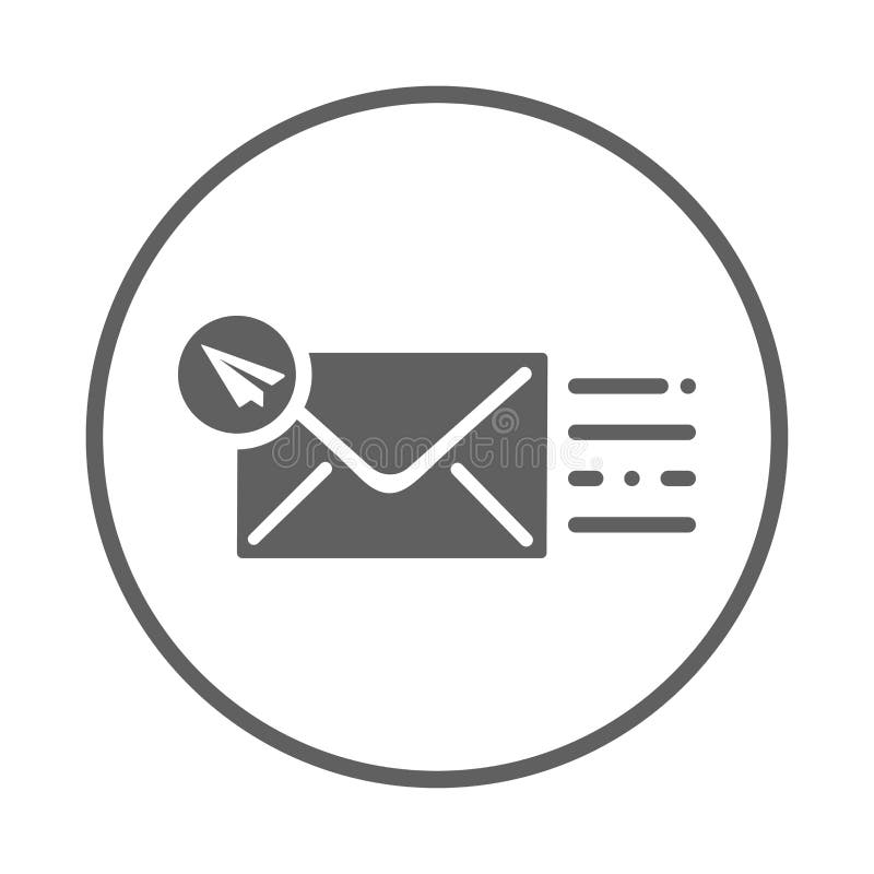 Email, Message, Send Mail, Sent Icon. Gray Vector Sketch. Stock Vector ...