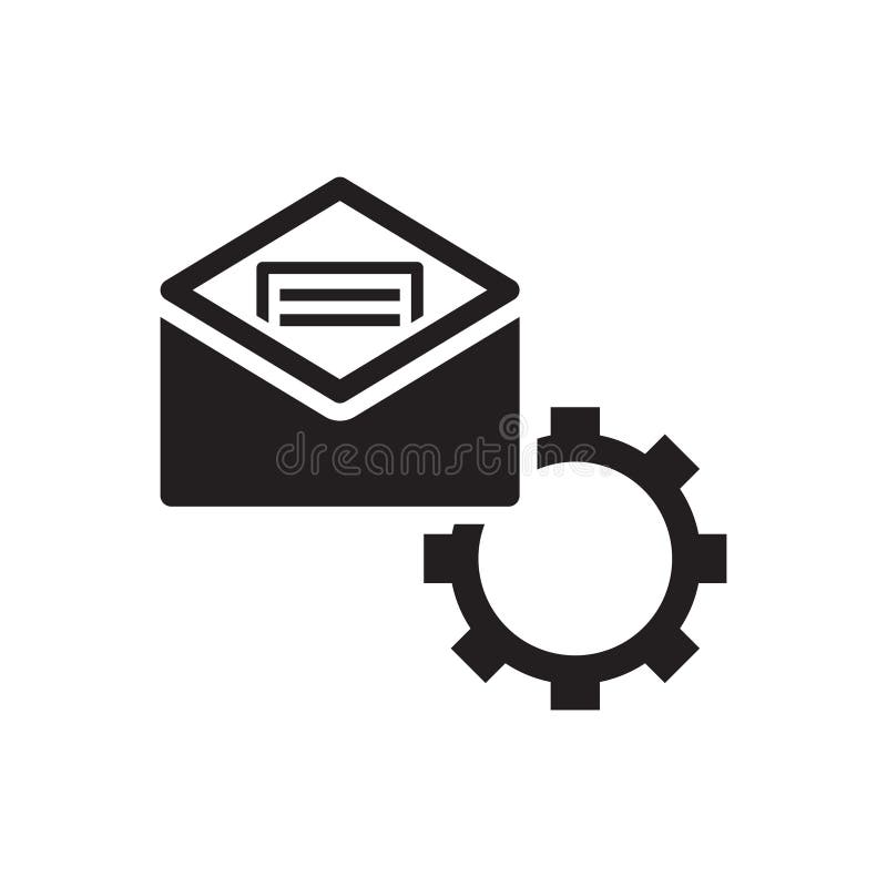 Email Setting Icon - Message Setting Icon Stock Vector - Illustration ...