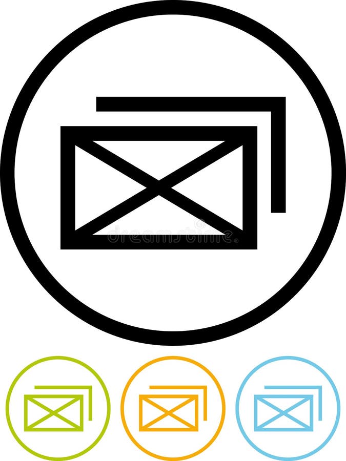 Email Message Vector Icon Isolated on White Stock Vector - Illustration ...
