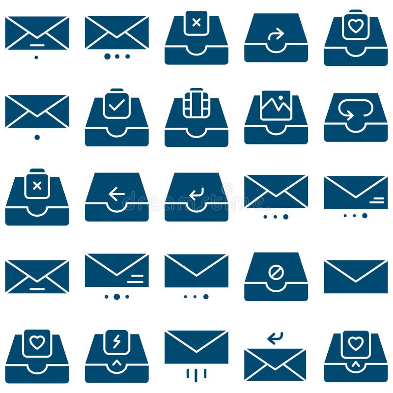 Email and Messaging Isolated Vector Icon Every Single Icon Can Easily ...