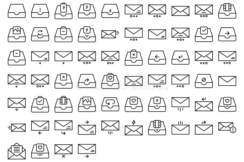 Email and Messaging Isolated Vector Icon Every Single Icon Can Easily ...