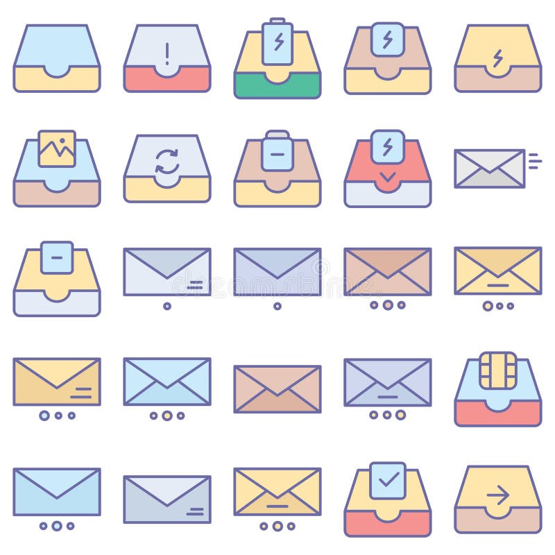 Email and Messaging Isolated Vector Icon Every Single Icon Can Easily ...