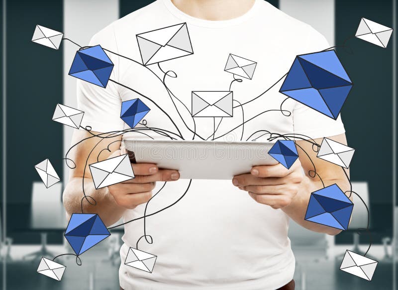 E-mail Networking Communication Concept Stock Photo - Image of media ...