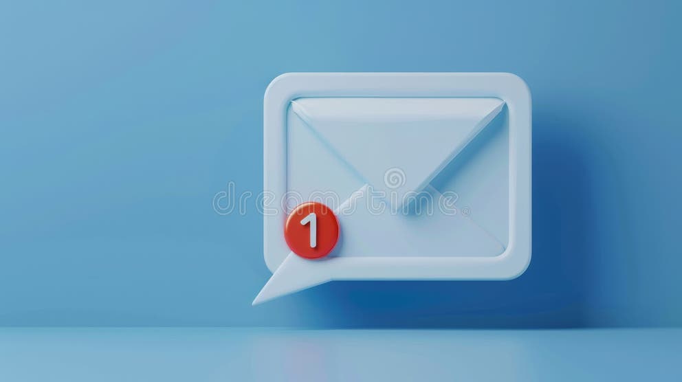 The Email Notification Alert.AI Generated Image Stock Photo - Image of ...