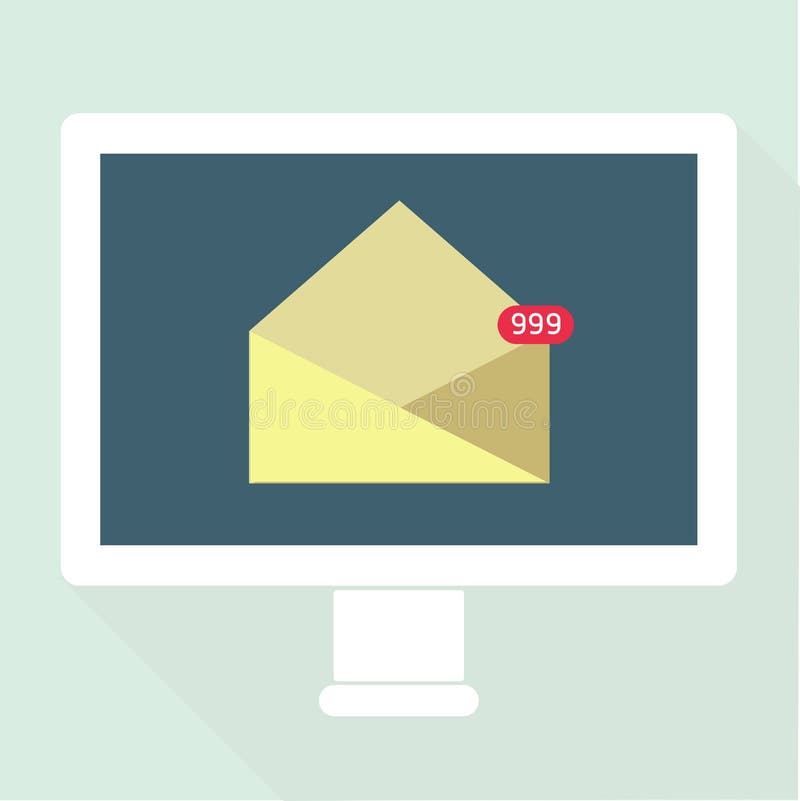 Email Notification Flat Design Stock Vector - Illustration of arrow ...