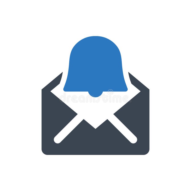 Email notification icon stock vector. Illustration of notice - 174679328