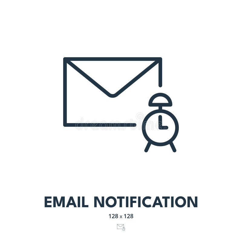Email Notification Icon. Newsletter, Letter, Inbox. Editable Stroke ...