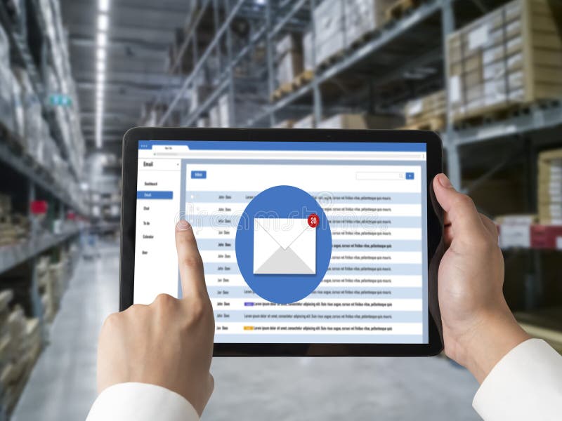 Email Notification Message Showing on Computer Screen Snugly Stock ...