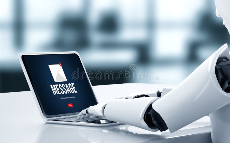 Email Notification Message Showing on Computer Screen Snugly Stock ...