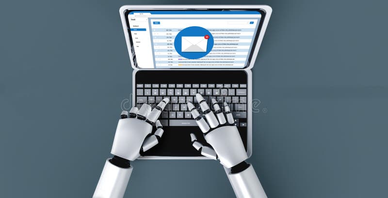 Email Notification Message Showing on Computer Screen Snugly Stock ...