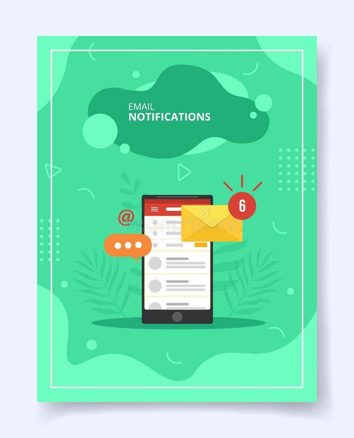 Email Notification on Smartphone for Template of Banners, Flyer, Books ...