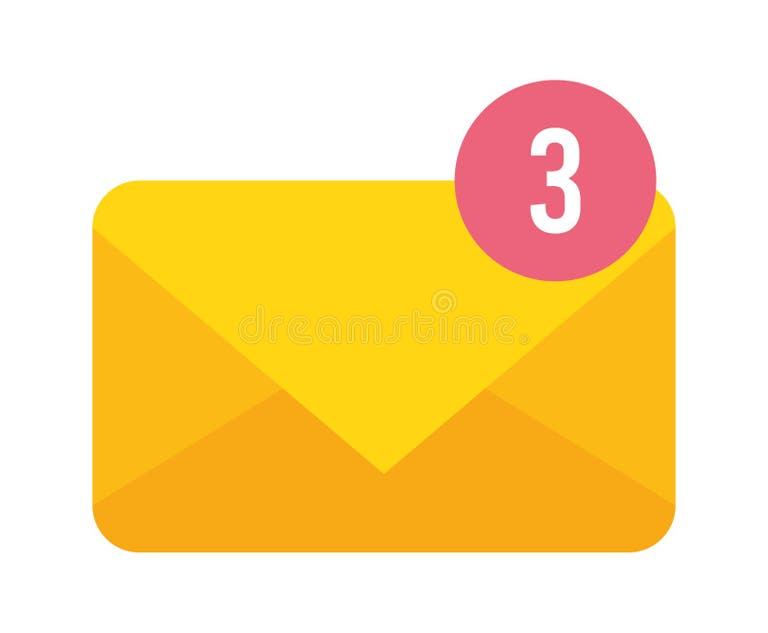 Email Notifications Counter Stock Vector - Illustration of isolated ...