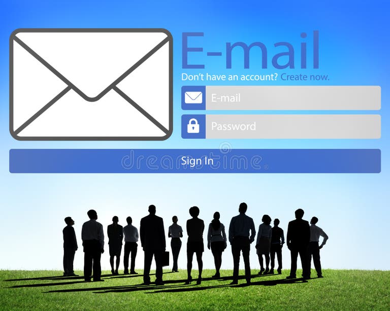 Email Online Messaging Social Media Internet Concept Stock Illustration ...