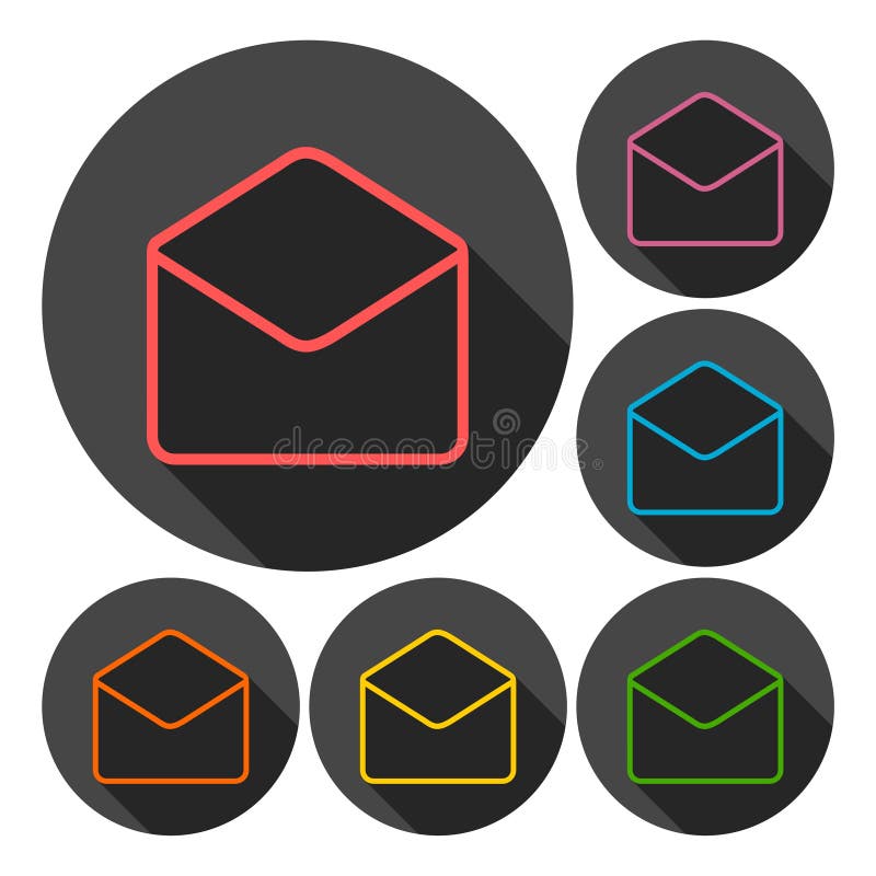 Email Open, Open Email, Read Email Icon or Logo Stock Vector ...