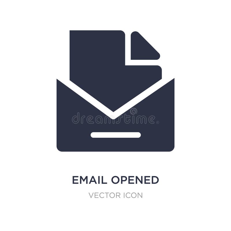 Email Opened Envelope Icon Vector Sign and Symbol Isolated on White ...