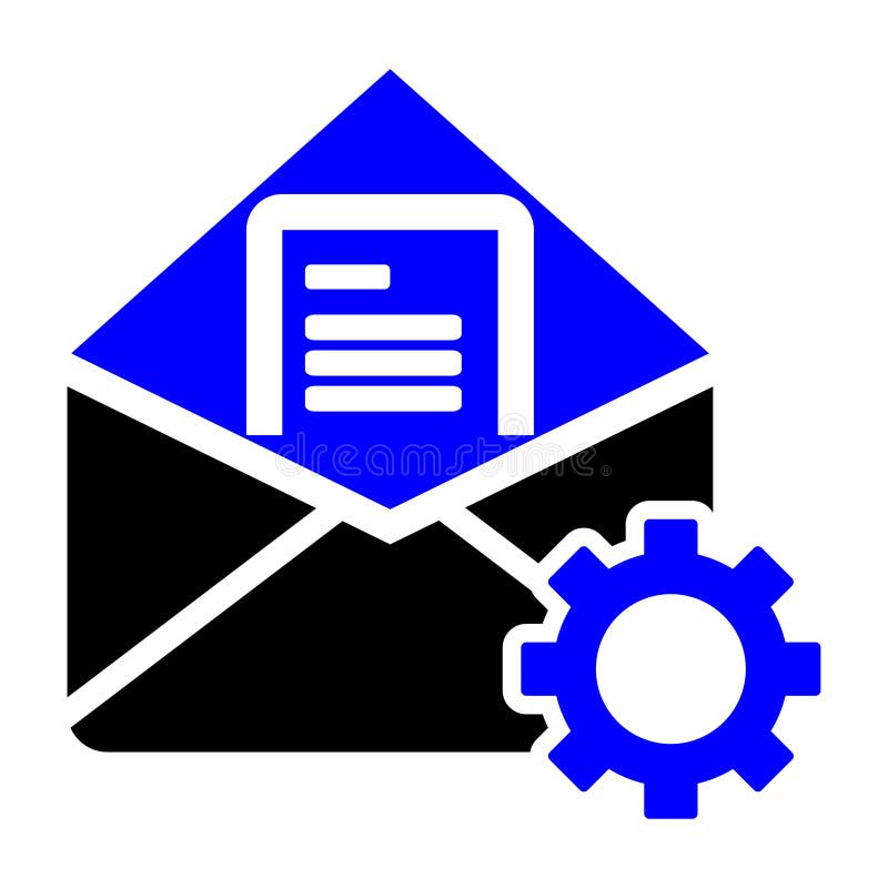 Email Optimization Icon stock vector. Illustration of meticulously ...