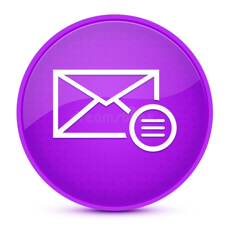 Email Option Aesthetic Glossy Purple Round Button Abstract Stock ...