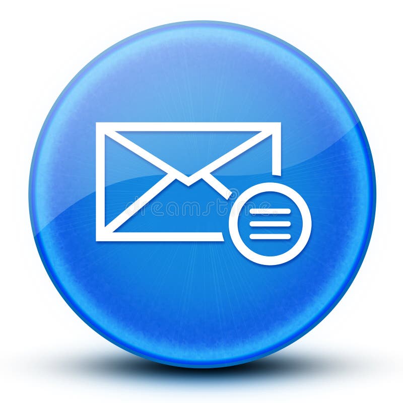 Email Icon Elegant Blue Round Button Stock Illustrations – 83 Email ...