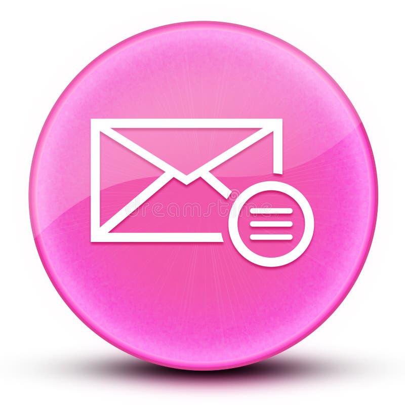 Email Option Eyeball Glossy Elegant Pink Round Button Abstract Stock ...
