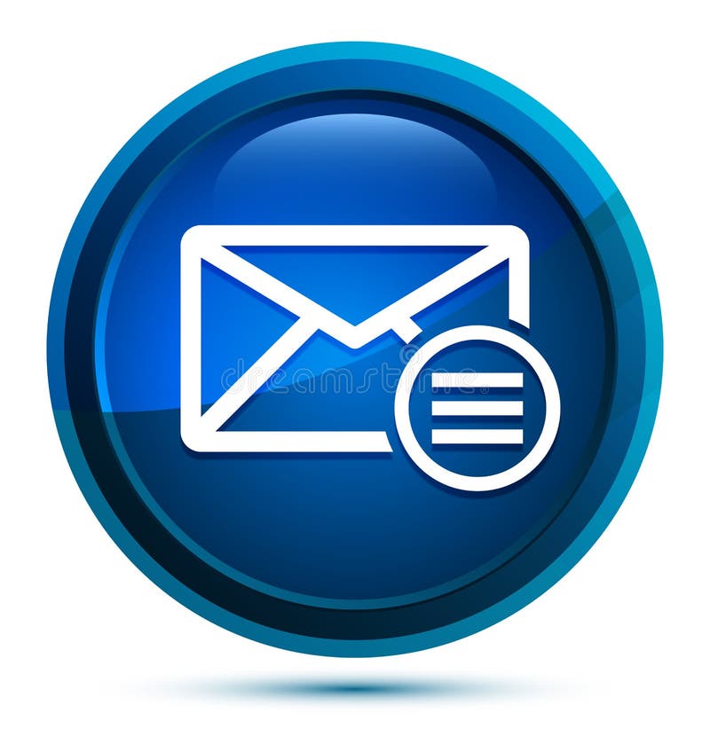 Email Option Icon Elegant Blue Round Button Illustration Stock Vector ...