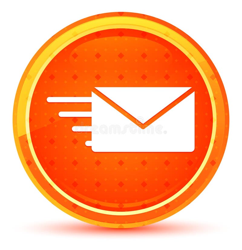 Email Option Icon Natural Orange Round Button Stock Illustration ...