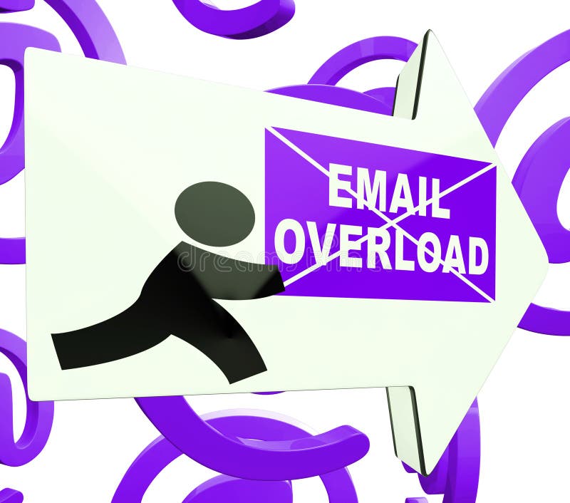 Email Overload Spam Communication Stress 3d Illustration Stock ...