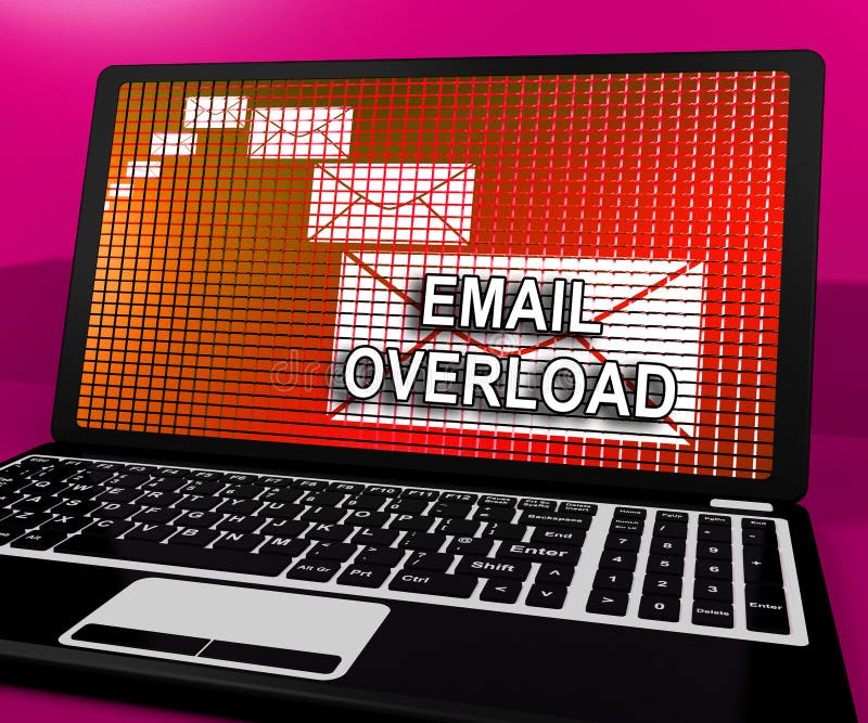 Email Overload Spam Communication Stress 3d Rendering Stock ...