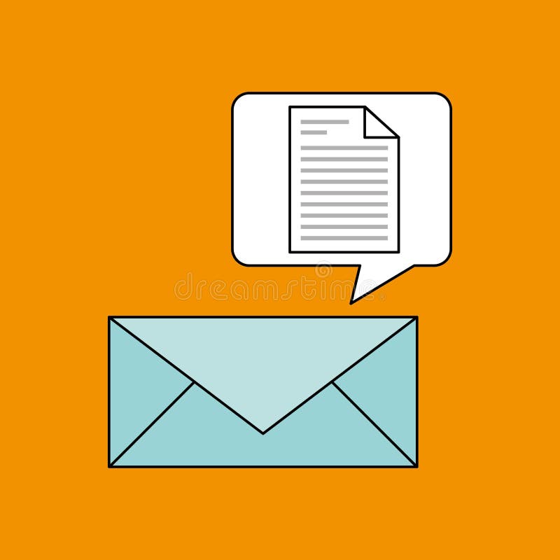 Email Paper Document File Design Stock Vector - Illustration of office ...