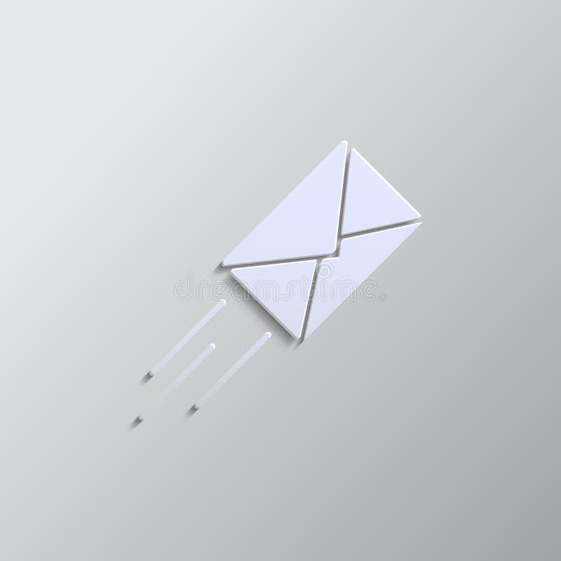 Email Paper Style, Icon- Paper Style Vector Icon Stock Illustration ...