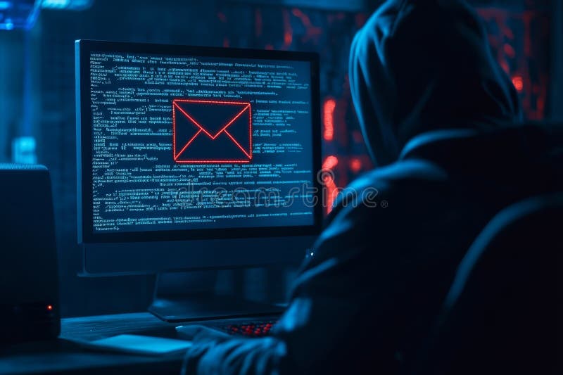 Email Phishing Attack Displayed on Computer Screen Cybersecurity ...