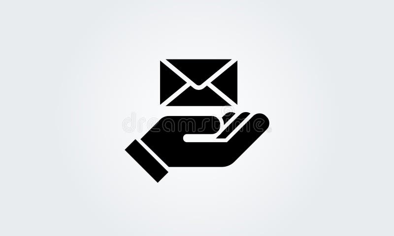 Email Post Hand Icon. Envelope Mail Services. Contact Message Send ...