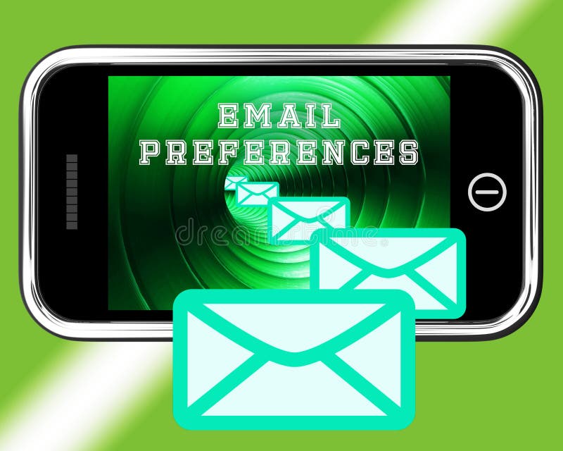 Email Preferences Mailbox Profile Settings 3d Rendering Stock ...