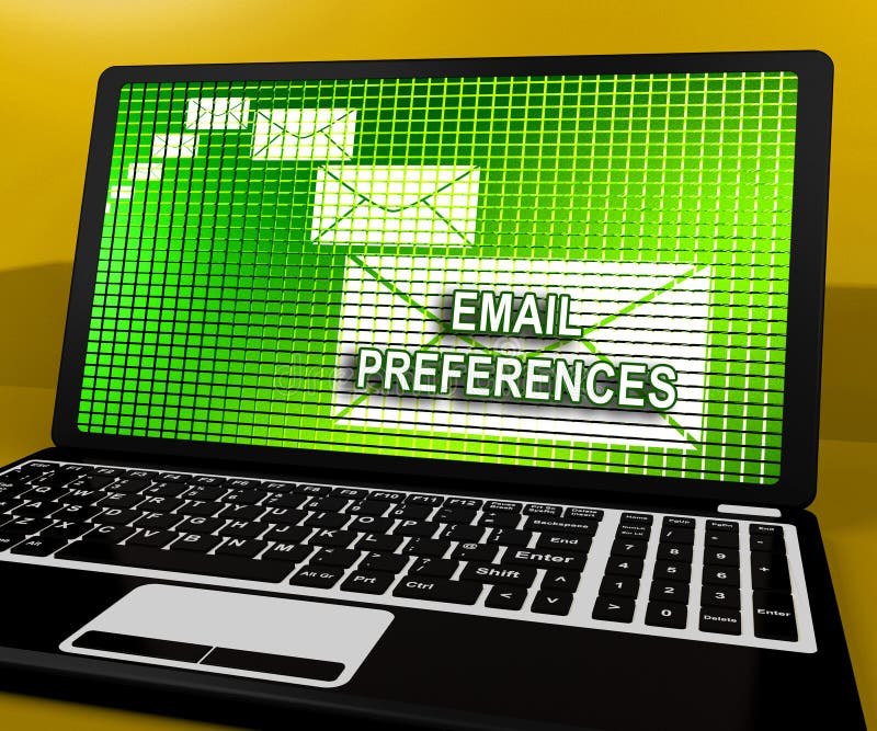 Email Preferences Mailbox Profile Settings 3d Rendering Stock ...