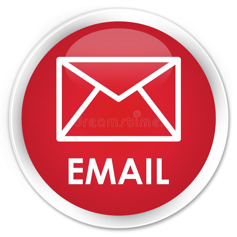Email Premium Red Round Button Stock Illustration - Illustration of ...
