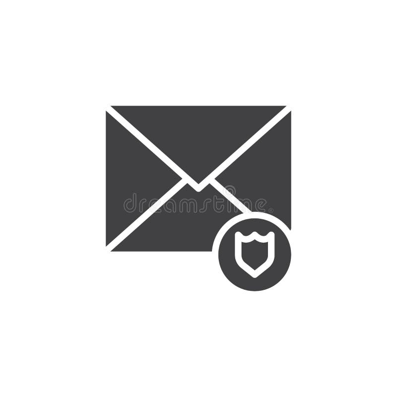Email Protection Icon Vector Stock Vector - Illustration of spam ...