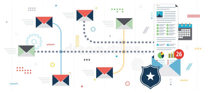 Email Protection and Secure Communication on Internet Stock Vector ...