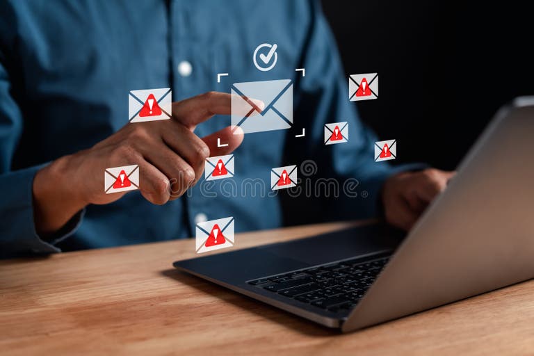 Email Protection Security from Spam Virus. Internet Network, Secure ...