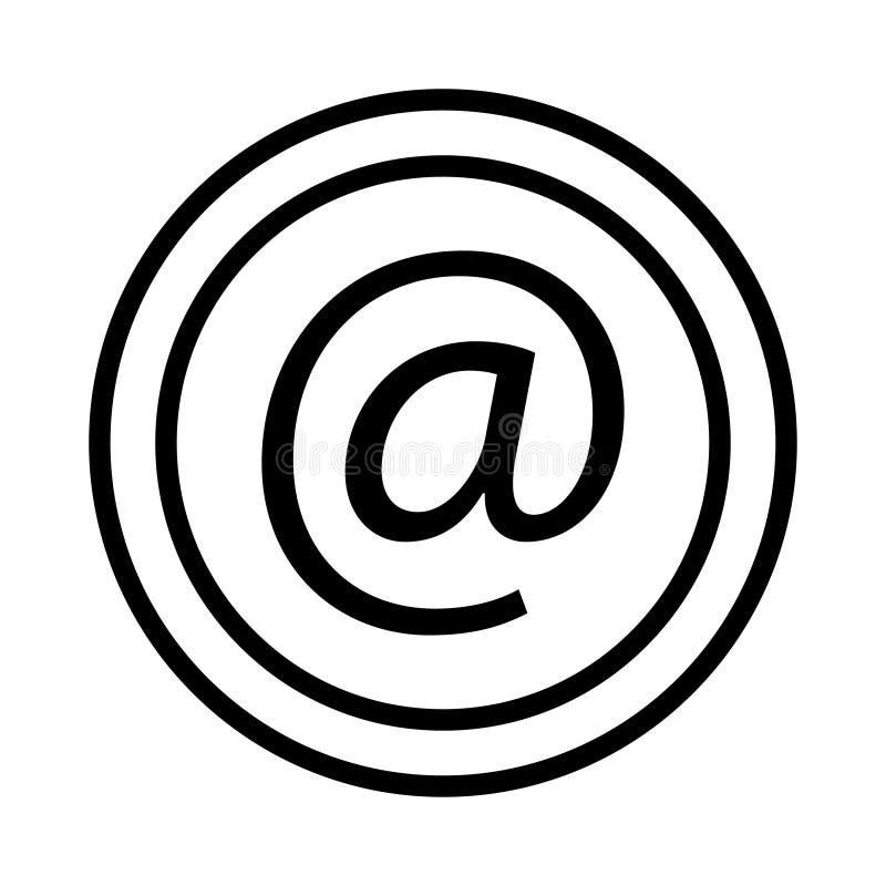 Email Reception Vector Thin Line Icon Stock Vector - Illustration of ...