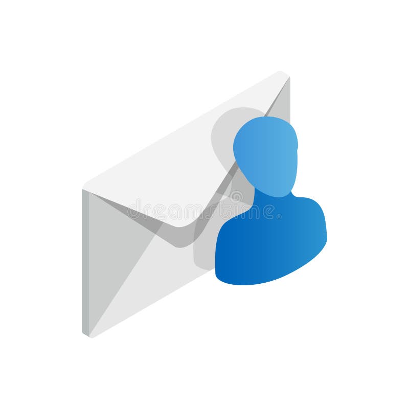 Email Recipient Icon, Isometric 3d Style Stock Illustration ...