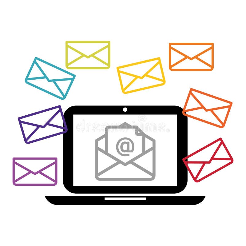 Email related icons image stock illustration. Illustration of contact ...
