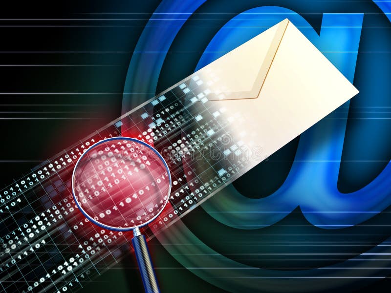Email scanning stock illustration. Illustration of network - 13611916