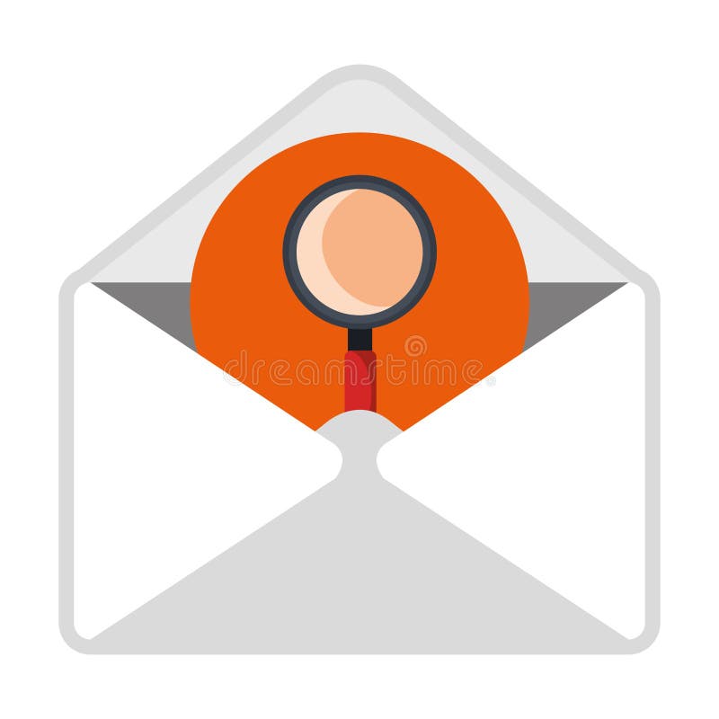 Email with Search Content Icon Stock Vector - Illustration of tool ...