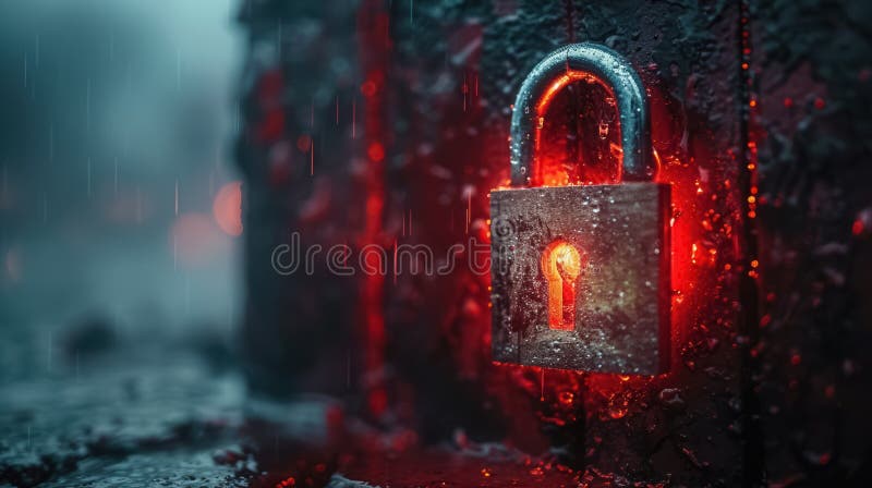 Email Security Breach, Broken Padlock Symbolizing a Breach in Email ...