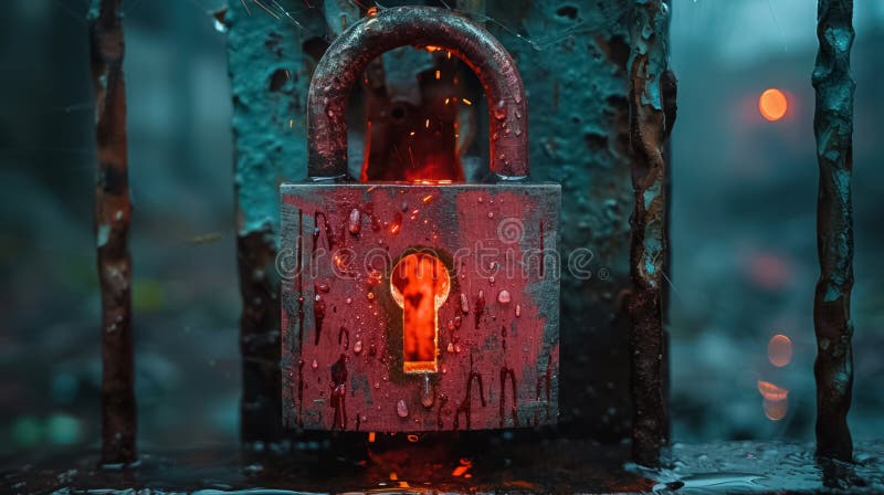 Email Security Breach, Broken Padlock Symbolizing a Breach in Email ...